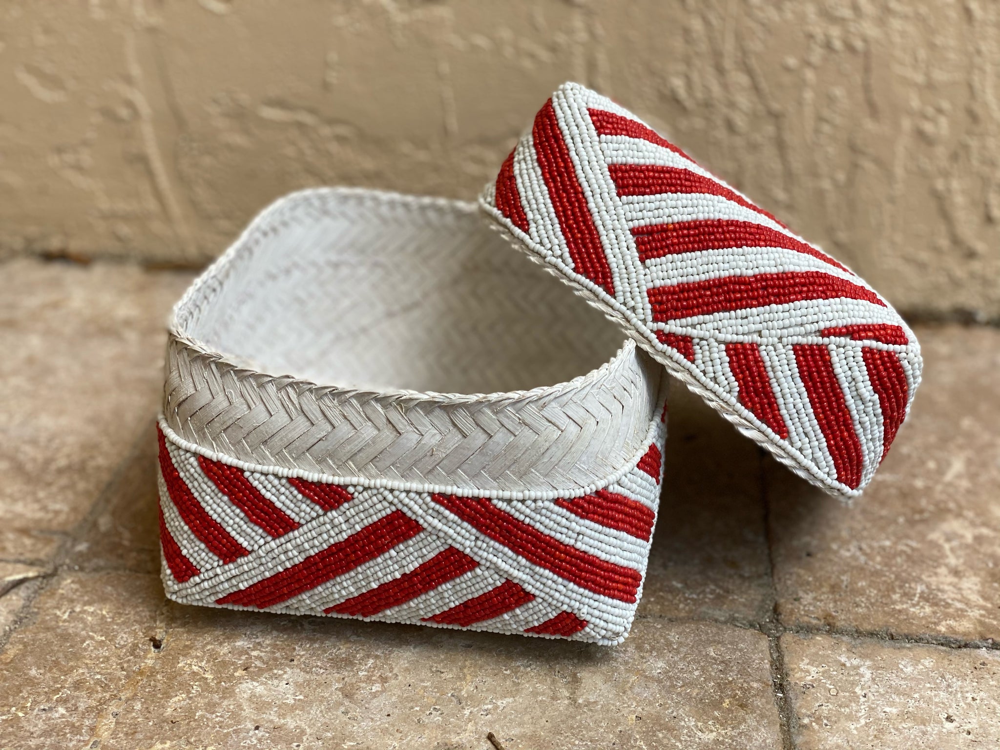 Hand Beaded and Hand Woven Traditional Storage/Decor Boxes (small and ...